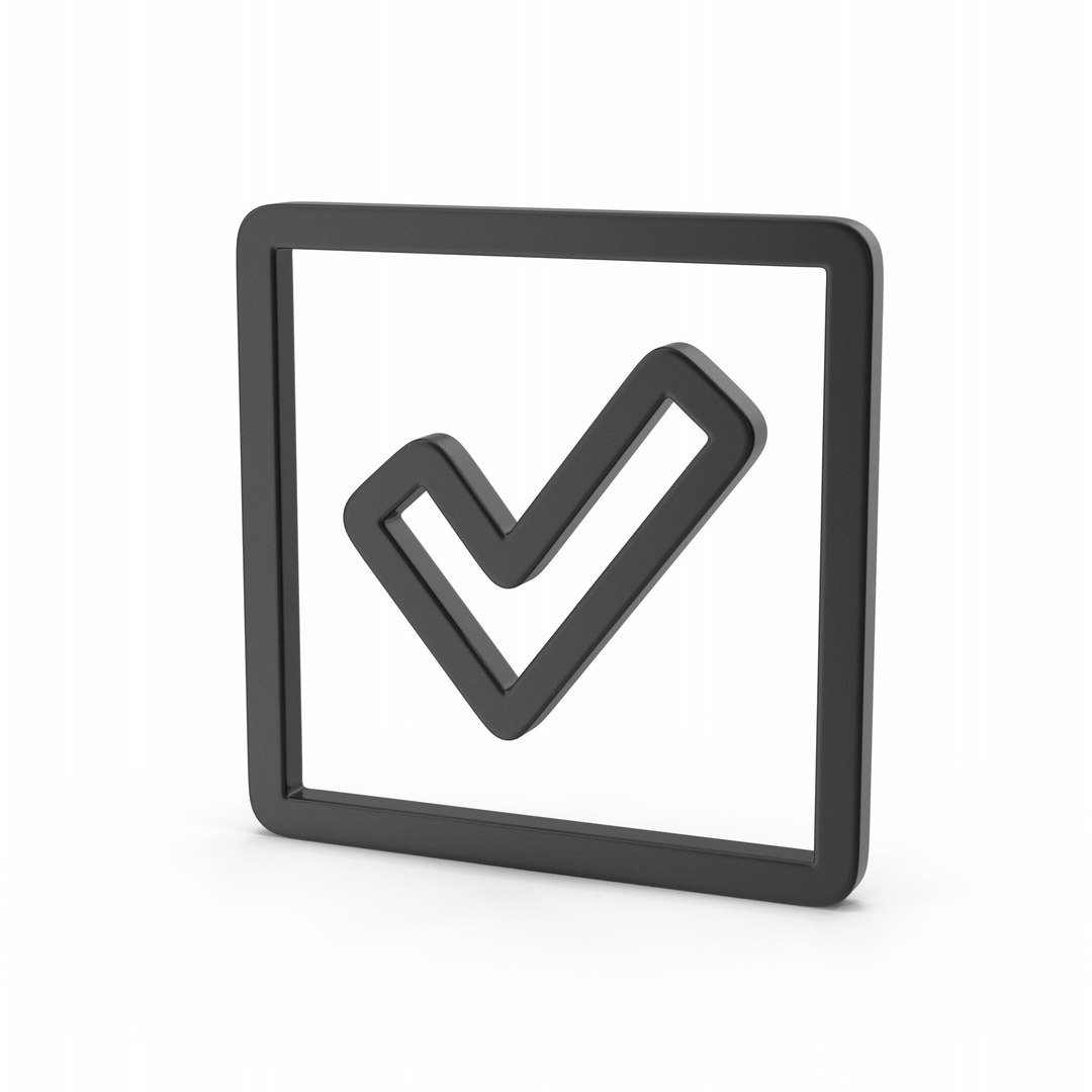 Checkmark Symbol 3D Model - TurboSquid 1878227