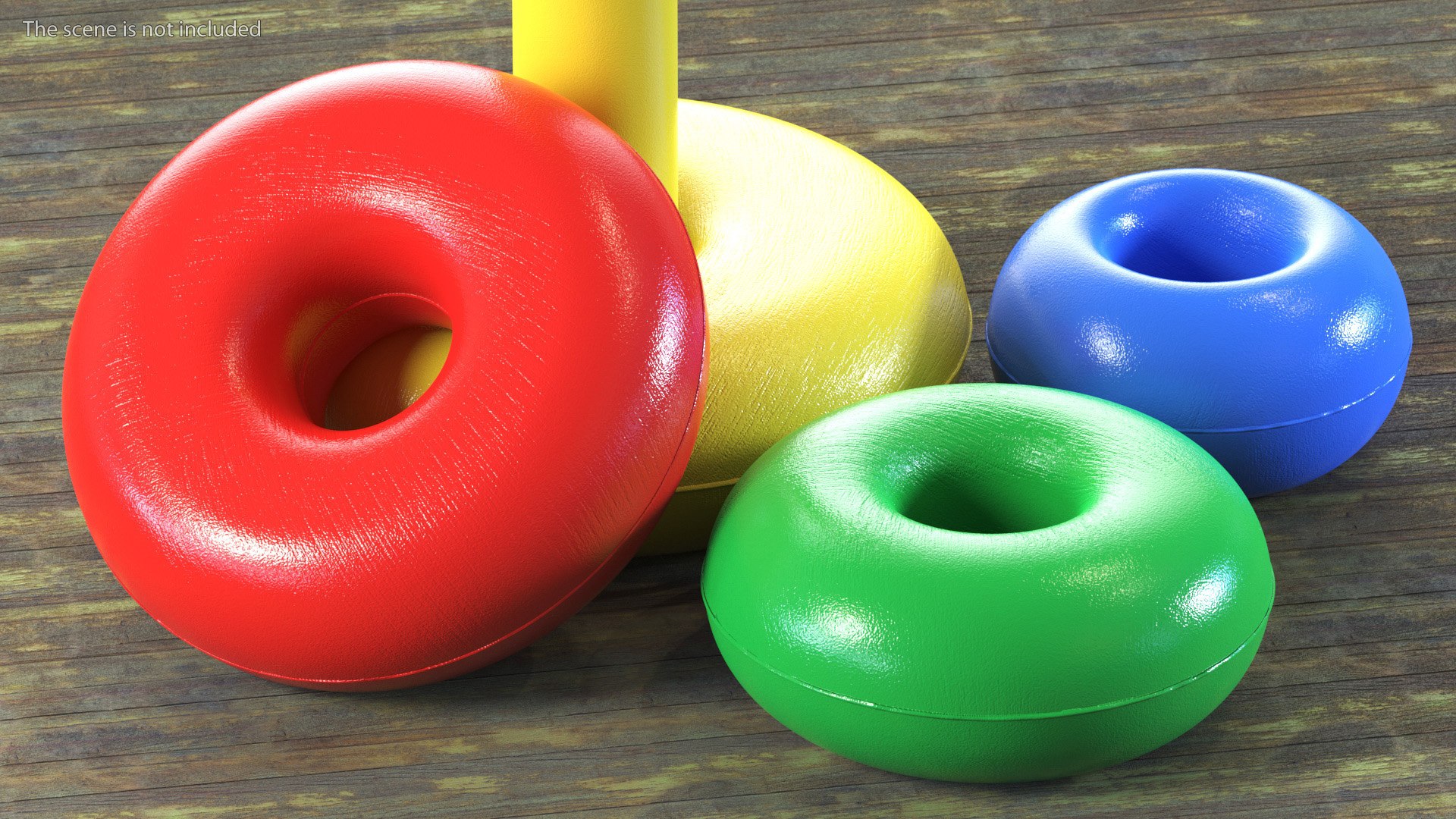 3D Model Childrens Toy Pyramid Disassembled - TurboSquid 2019686