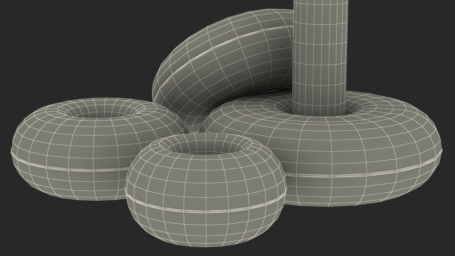 3D Model Childrens Toy Pyramid Disassembled - TurboSquid 2019686