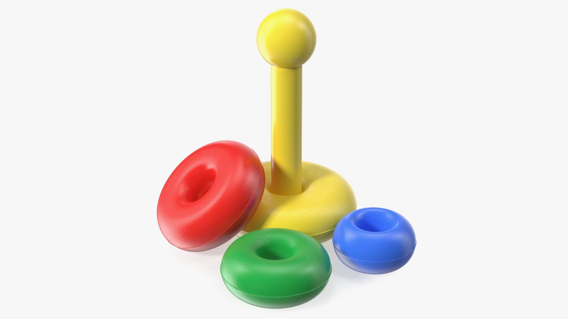 3D Model Childrens Toy Pyramid Disassembled - TurboSquid 2019686