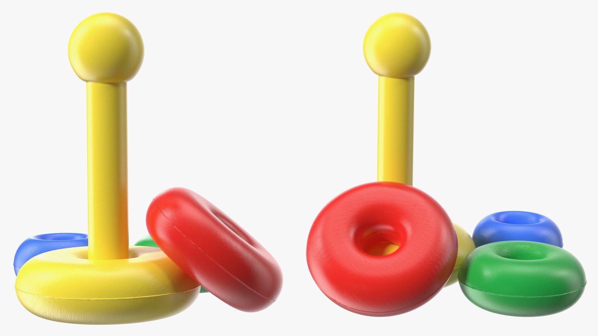 3D Model Childrens Toy Pyramid Disassembled - TurboSquid 2019686