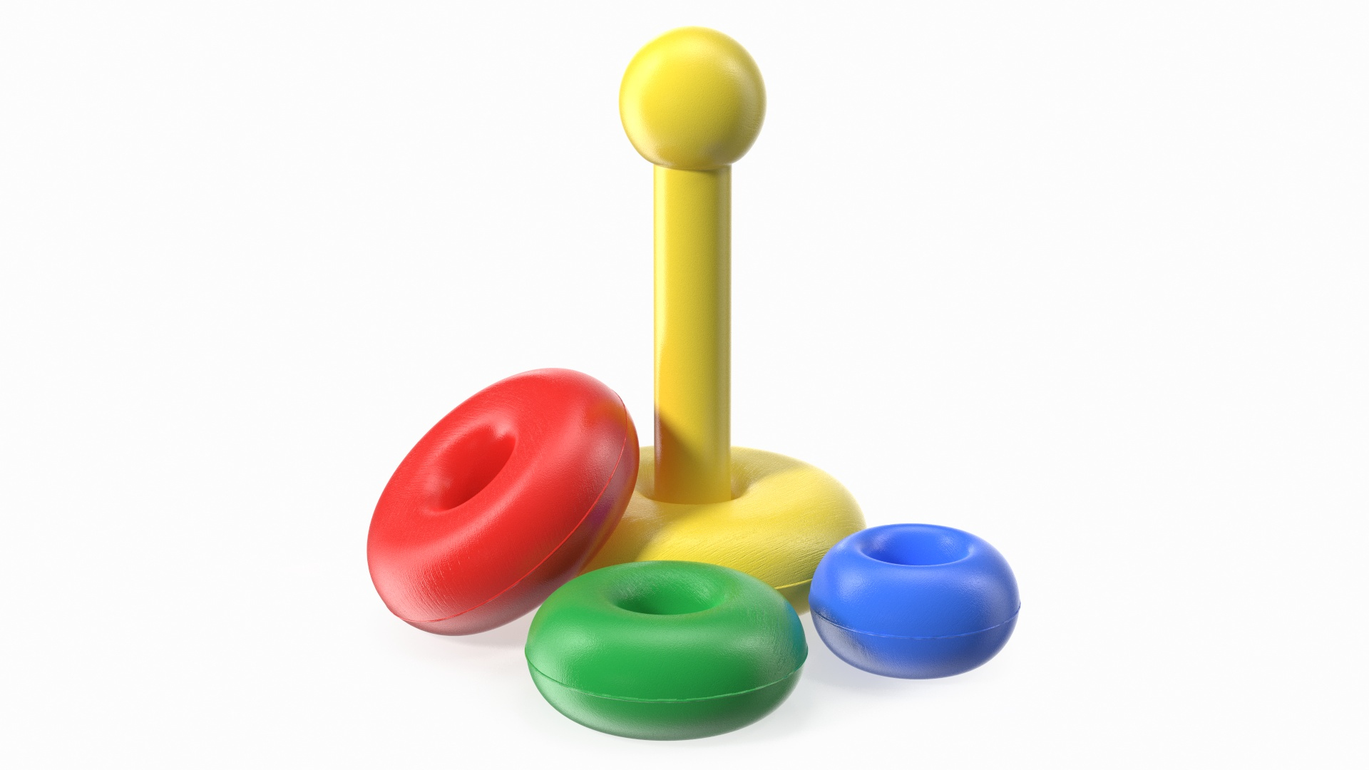 3D Model Childrens Toy Pyramid Disassembled - TurboSquid 2019686