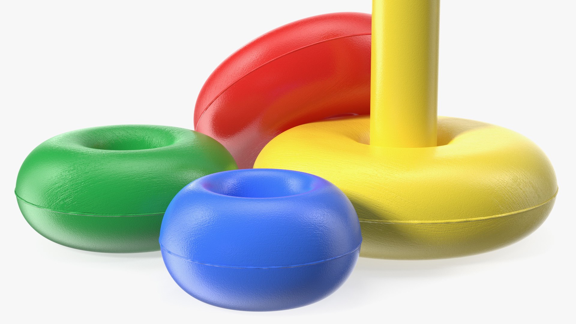 3D Model Childrens Toy Pyramid Disassembled - TurboSquid 2019686