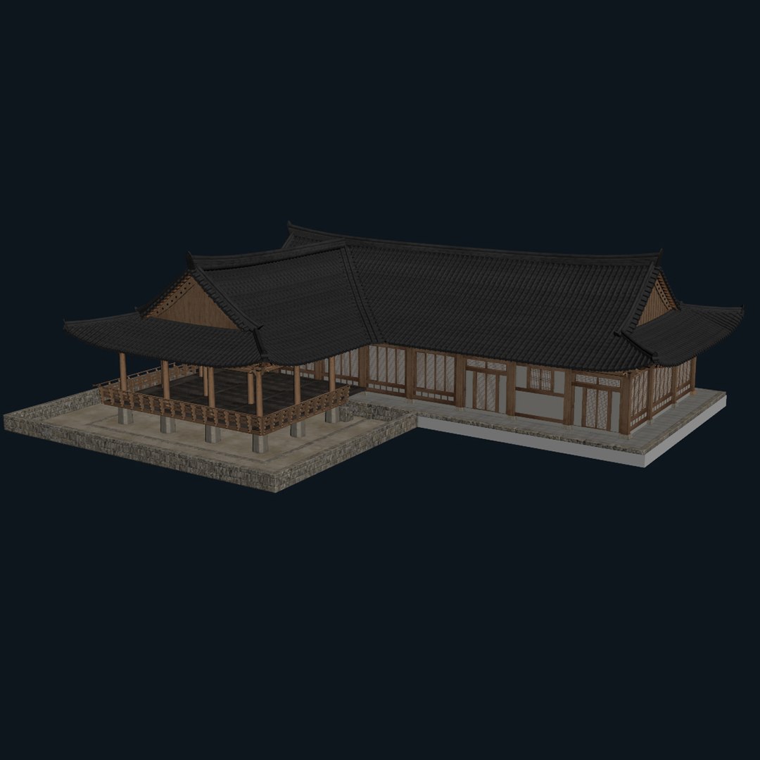 3D Korea House Hanok Model - TurboSquid 2019904