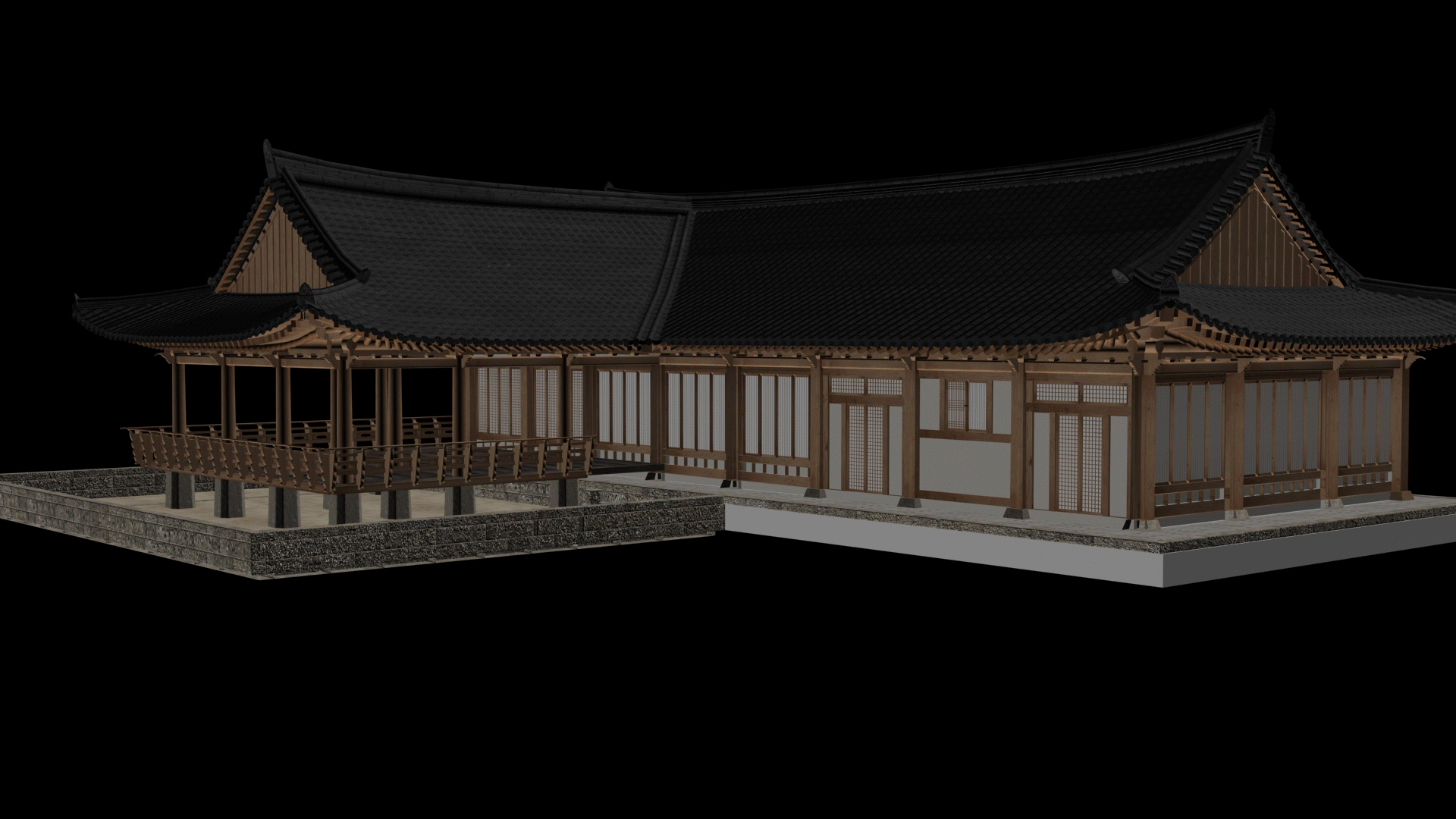 3D Korea House Hanok Model - TurboSquid 2019904