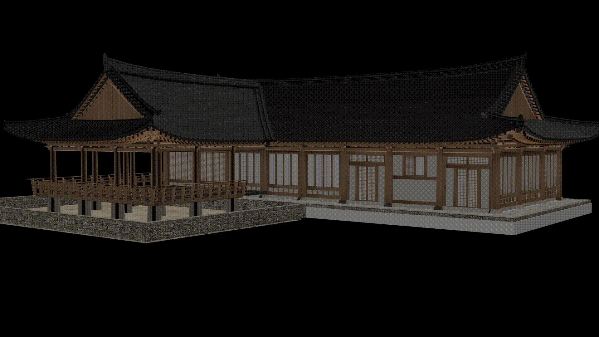3D Korea House Hanok Model - TurboSquid 2019904