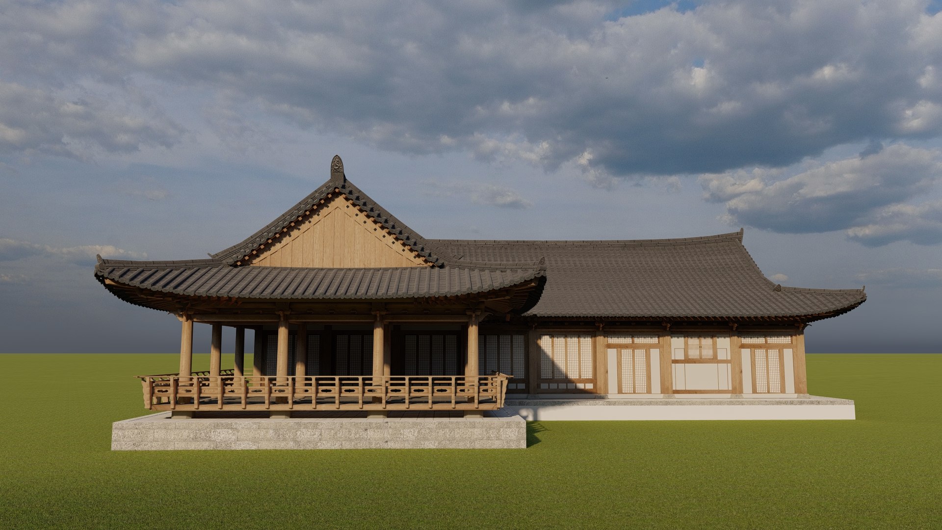 3D Korea House Hanok Model - TurboSquid 2019904