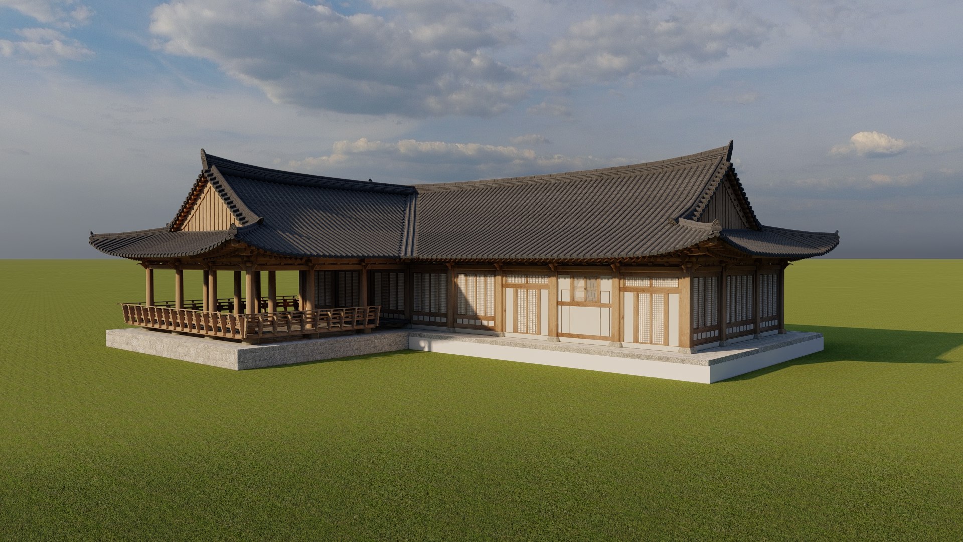 3D Korea House Hanok Model - TurboSquid 2019904