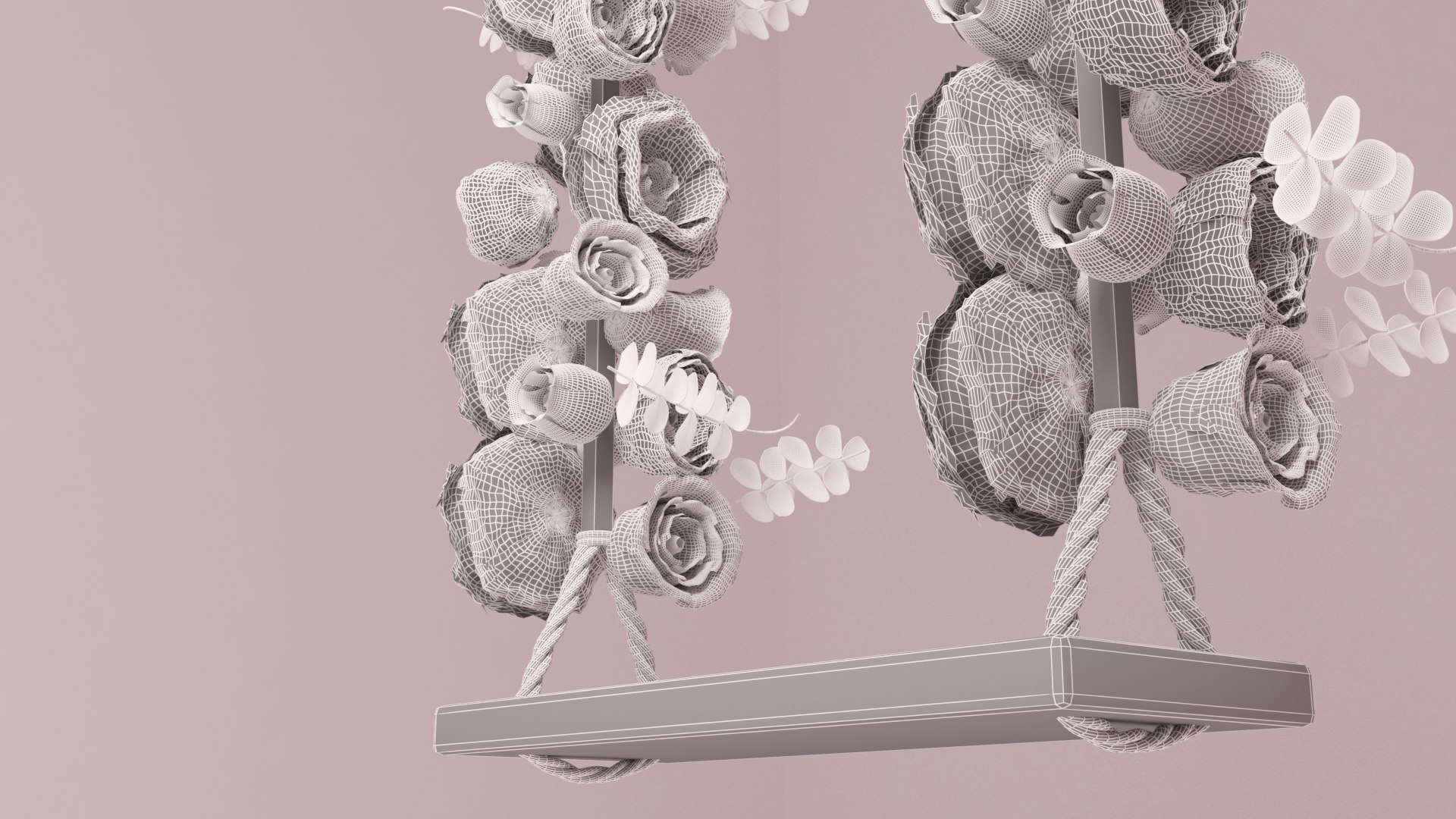 3D Model Rose Swing And Wall - TurboSquid 1813947