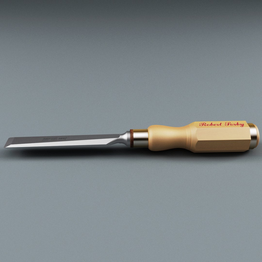 3d model wood chisel