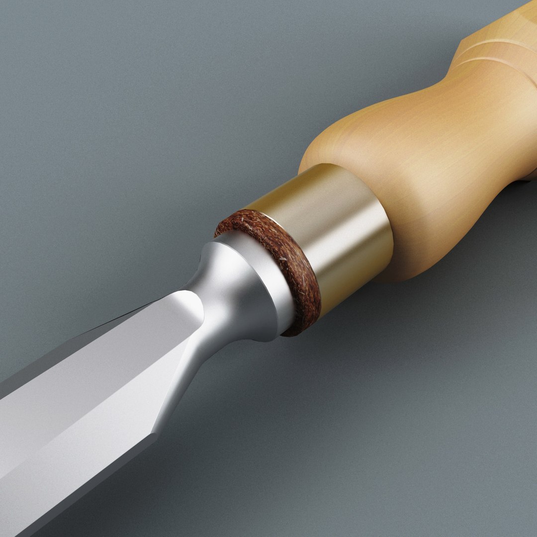 3d model wood chisel