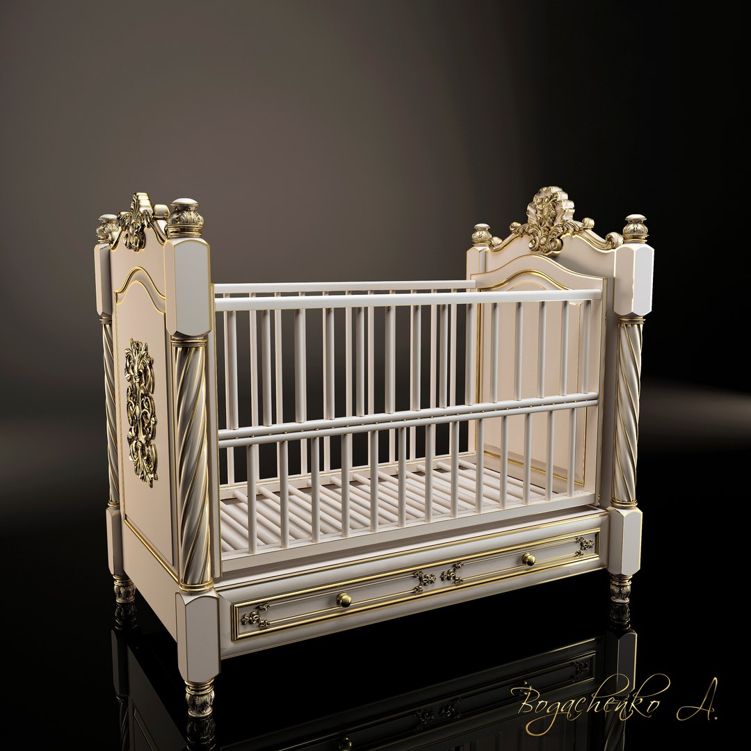 3D Baby Cot Model - TurboSquid 1716181