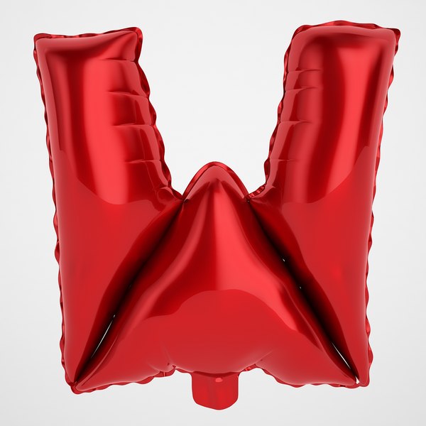 Balloon letter w model - TurboSquid 1386869