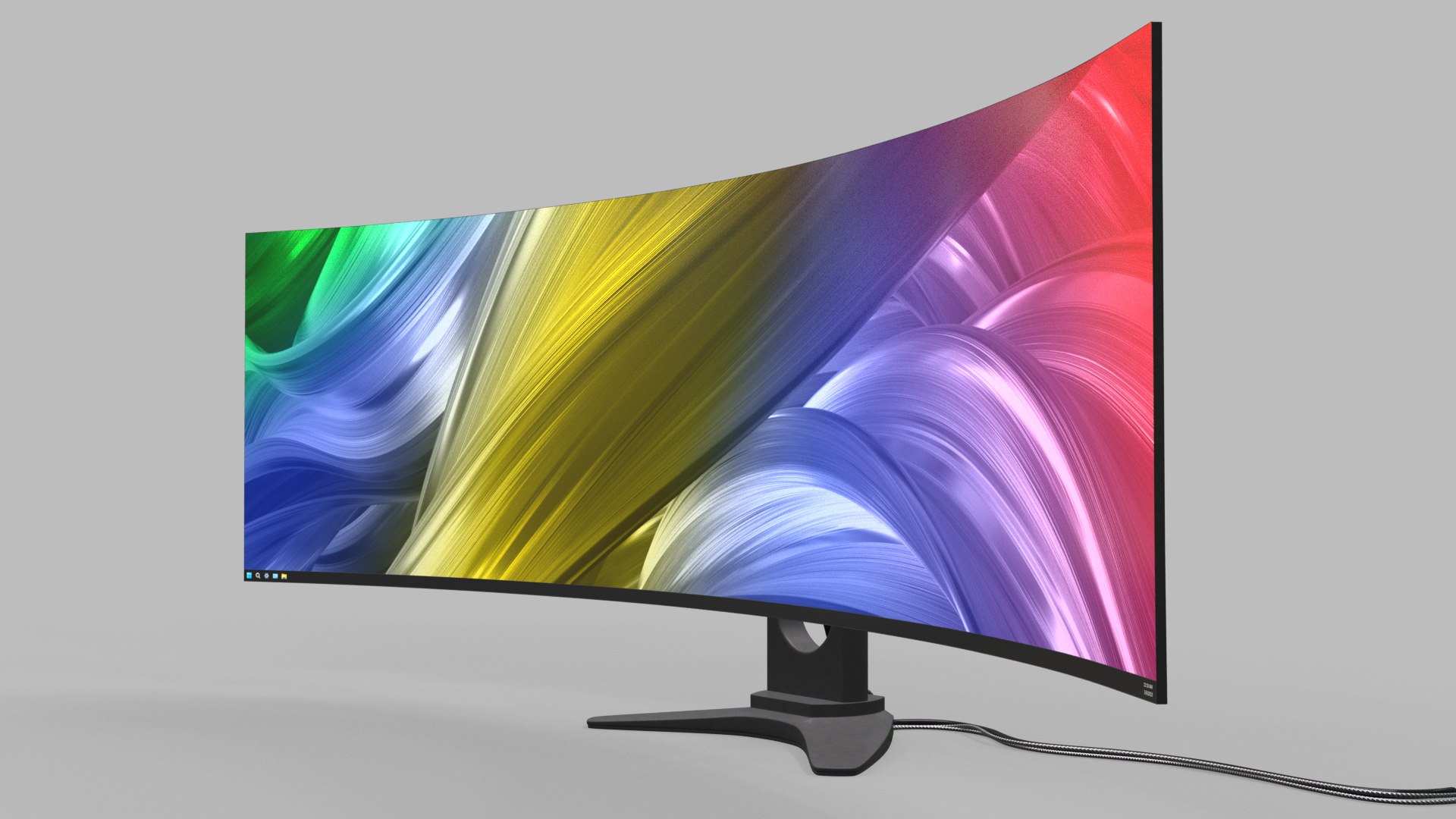Ultrawide Curved Monitor Rigged 3D - TurboSquid 2176284