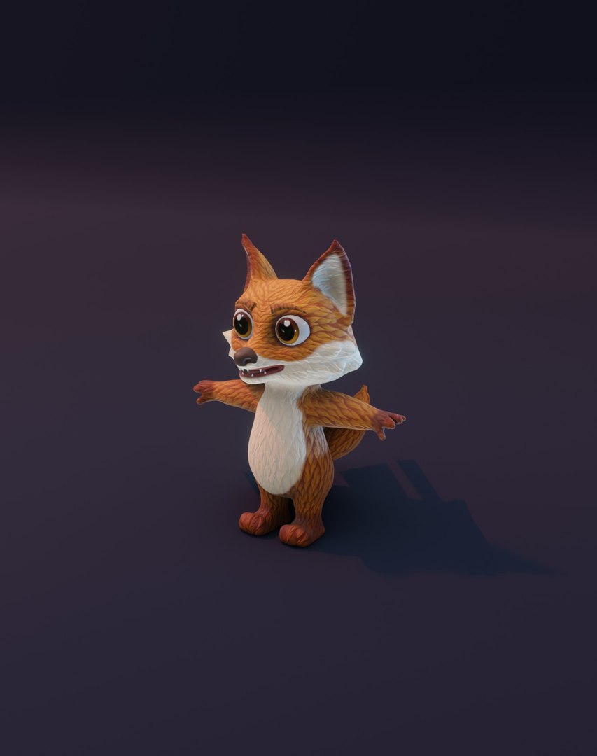 Cartoon Fox Animated 3D Model Model - TurboSquid 1841843