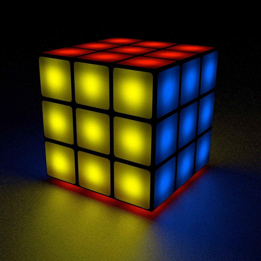 3x3 Rubix Cube 3d Obj