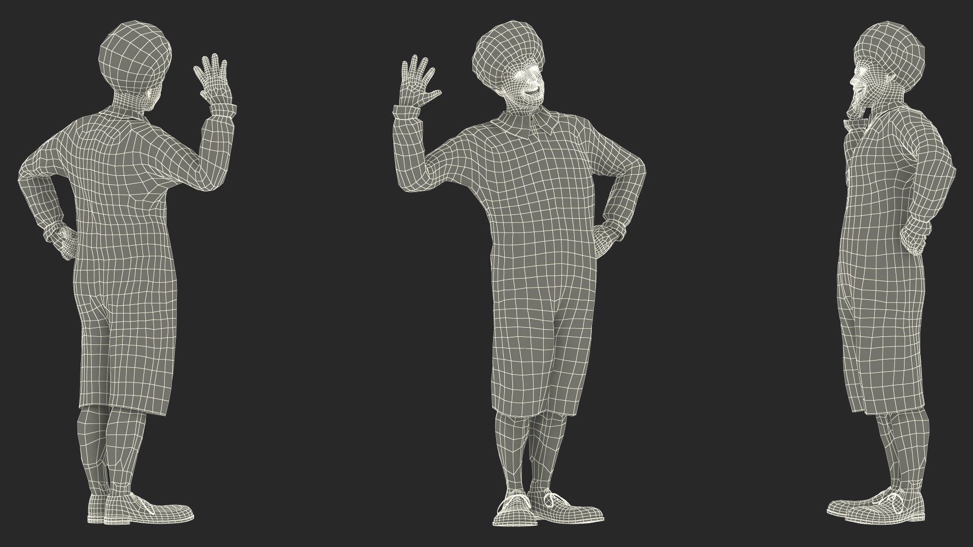3D Ronald McDonald Waving Pose - TurboSquid 2337690
