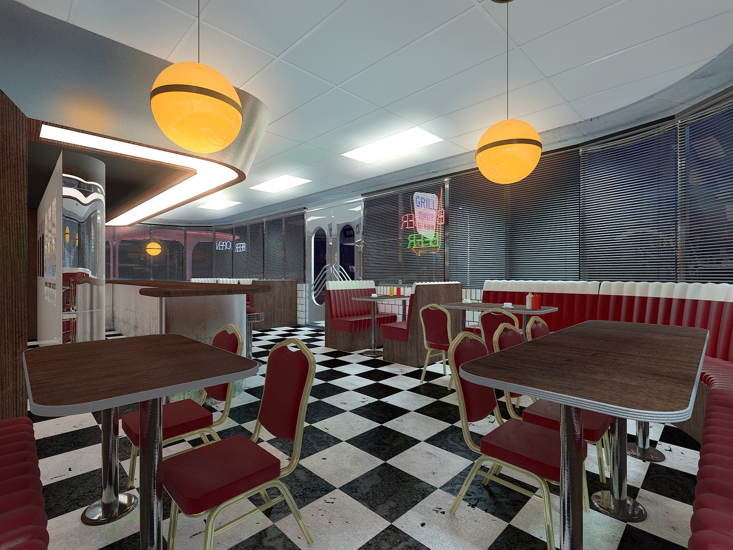 Diner Vintage Roadside Model - TurboSquid 1374019