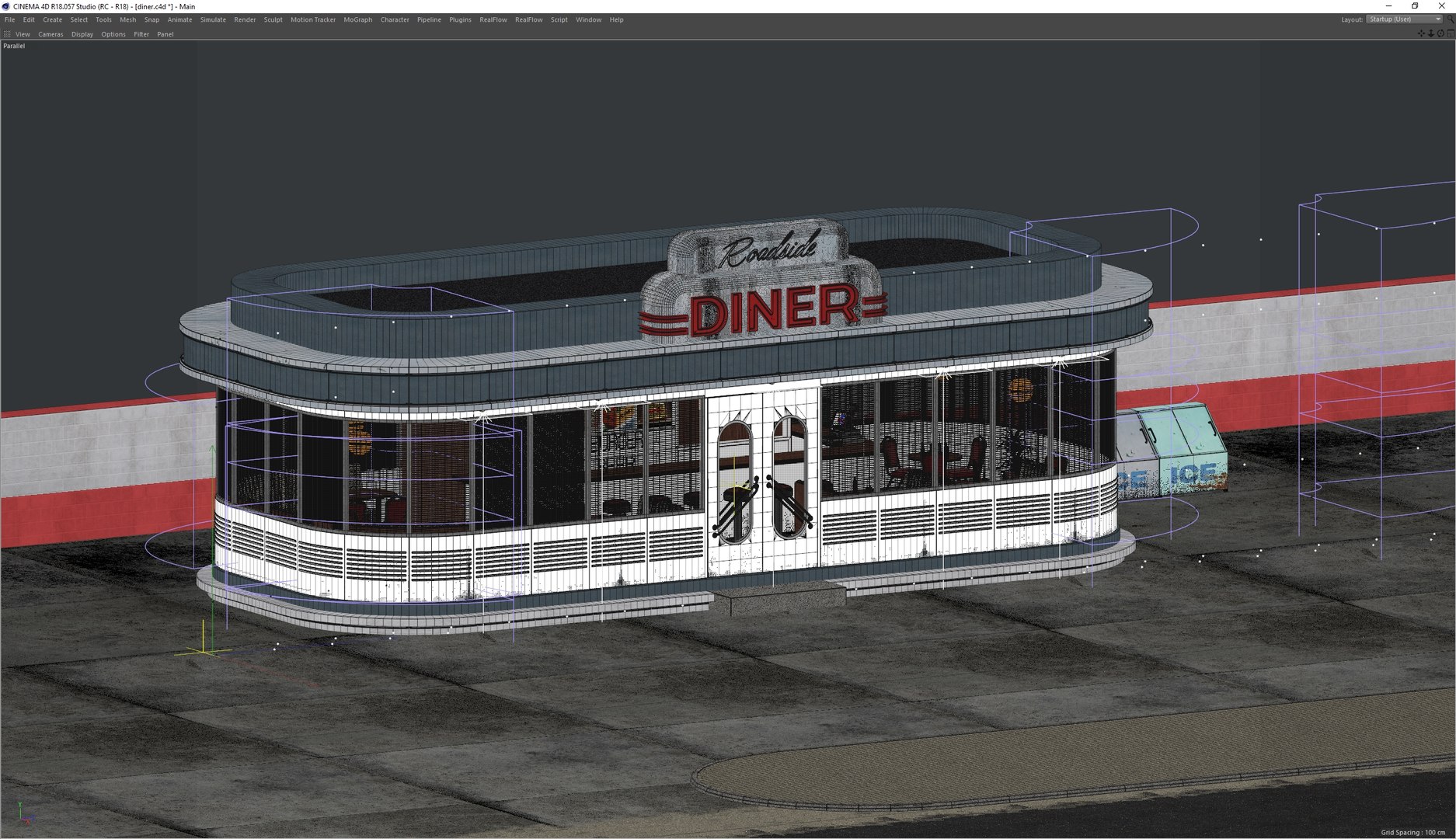 Diner Vintage Roadside Model - TurboSquid 1374019