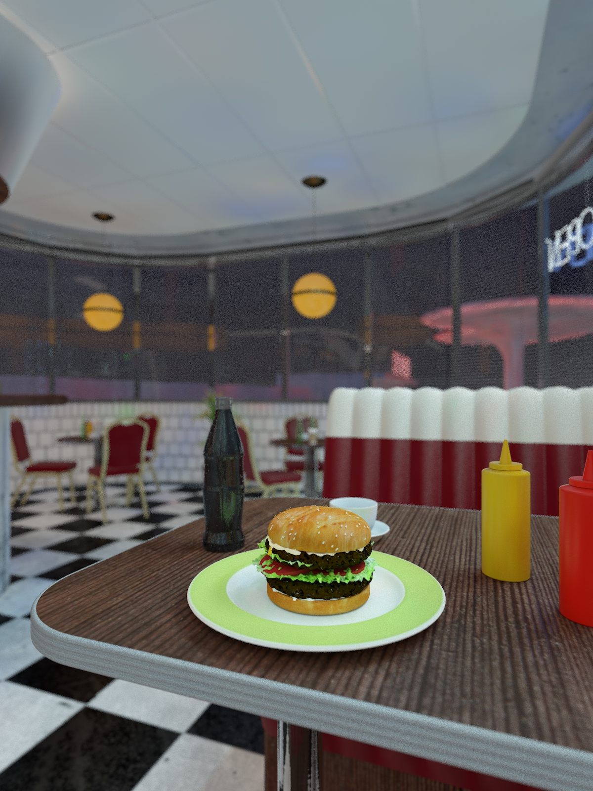 Diner vintage roadside model - TurboSquid 1374019