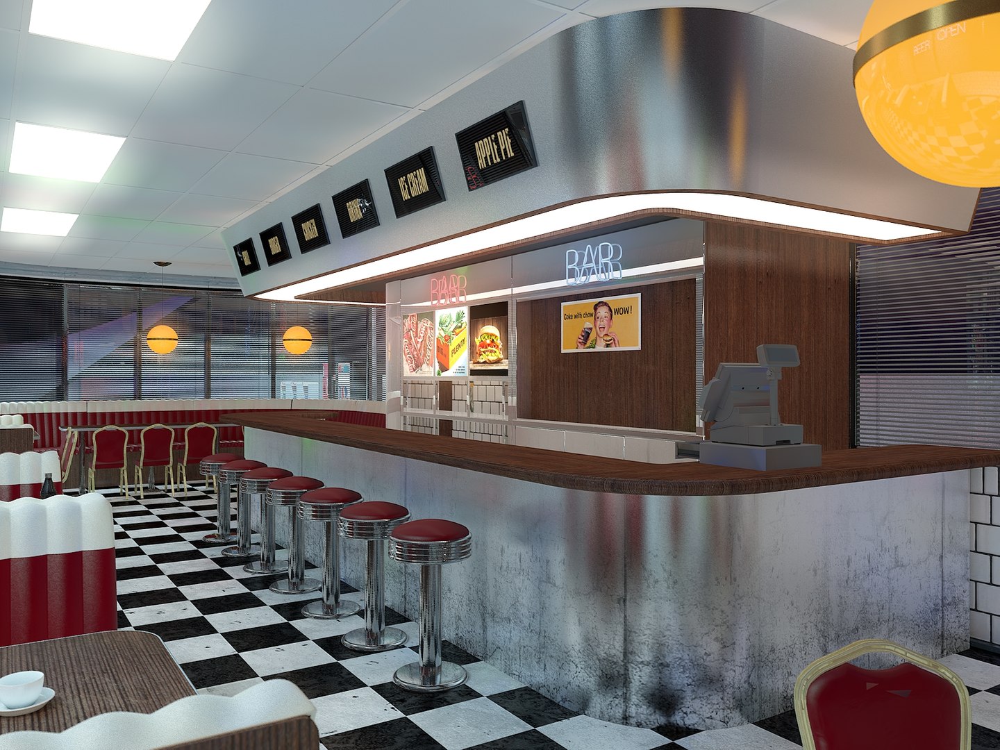 Diner Vintage Roadside Model - TurboSquid 1374019