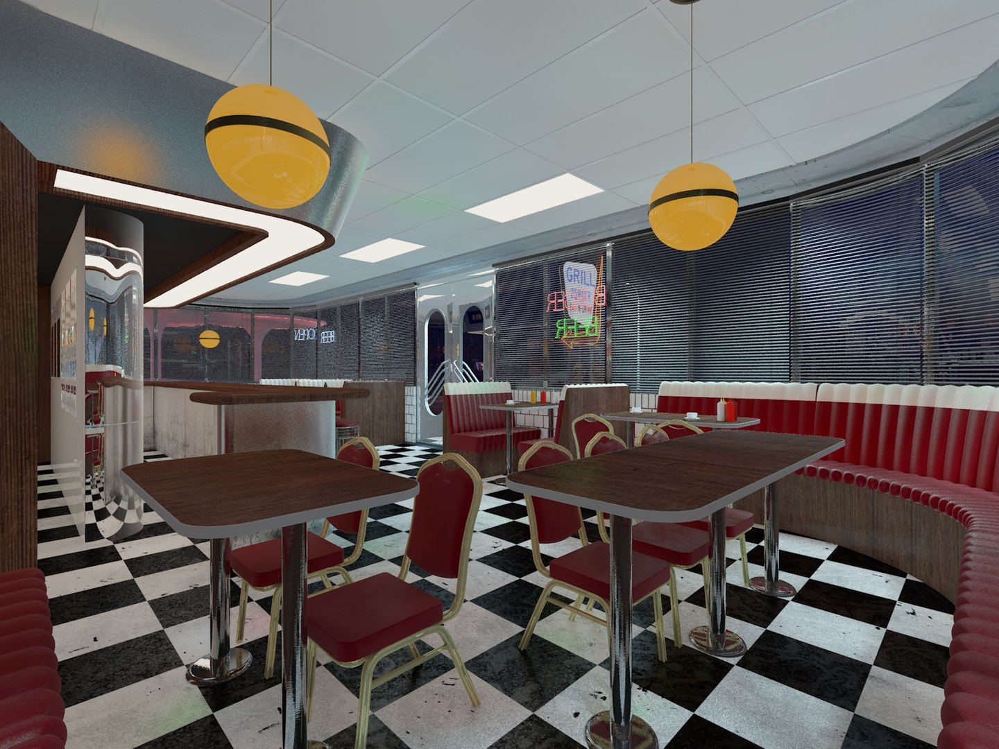 Diner Vintage Roadside Model - TurboSquid 1374019