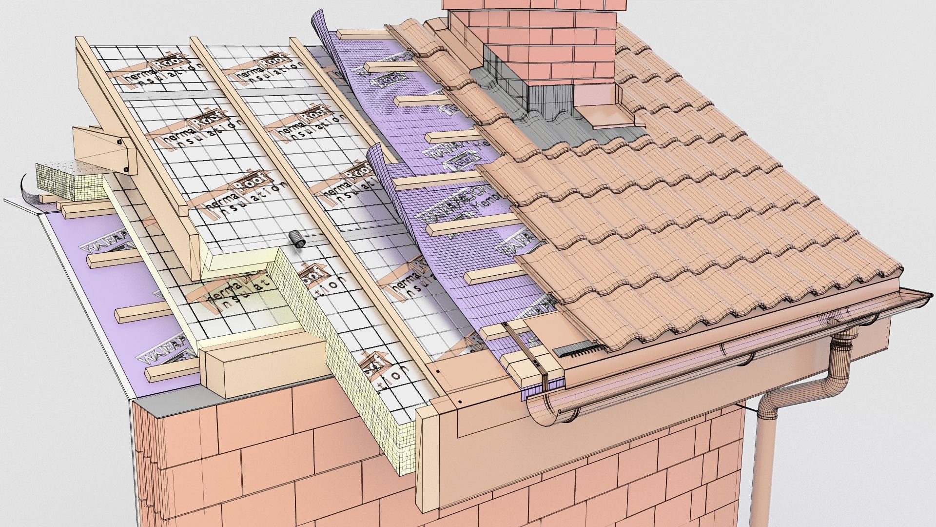Thermal Insulation Pir Roof 3D - TurboSquid 1529176
