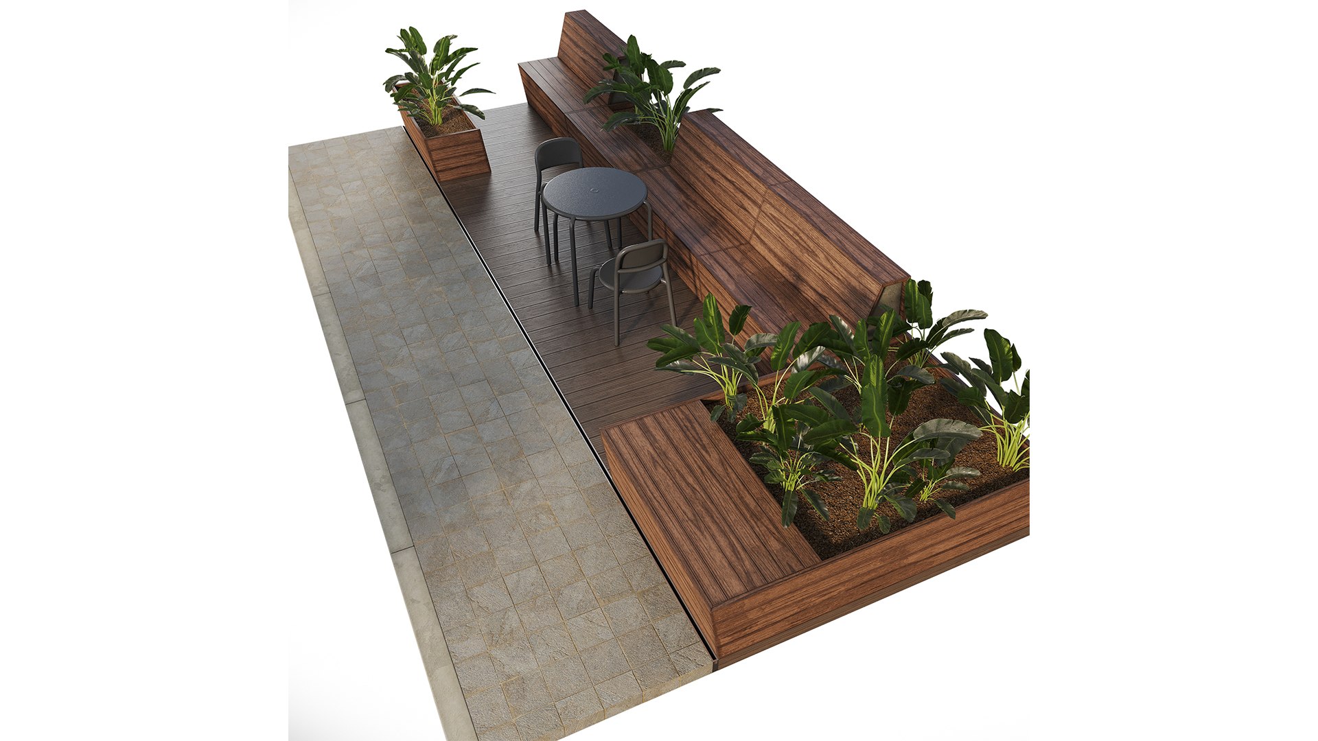 Parklet 2 3D Model - TurboSquid 2253322