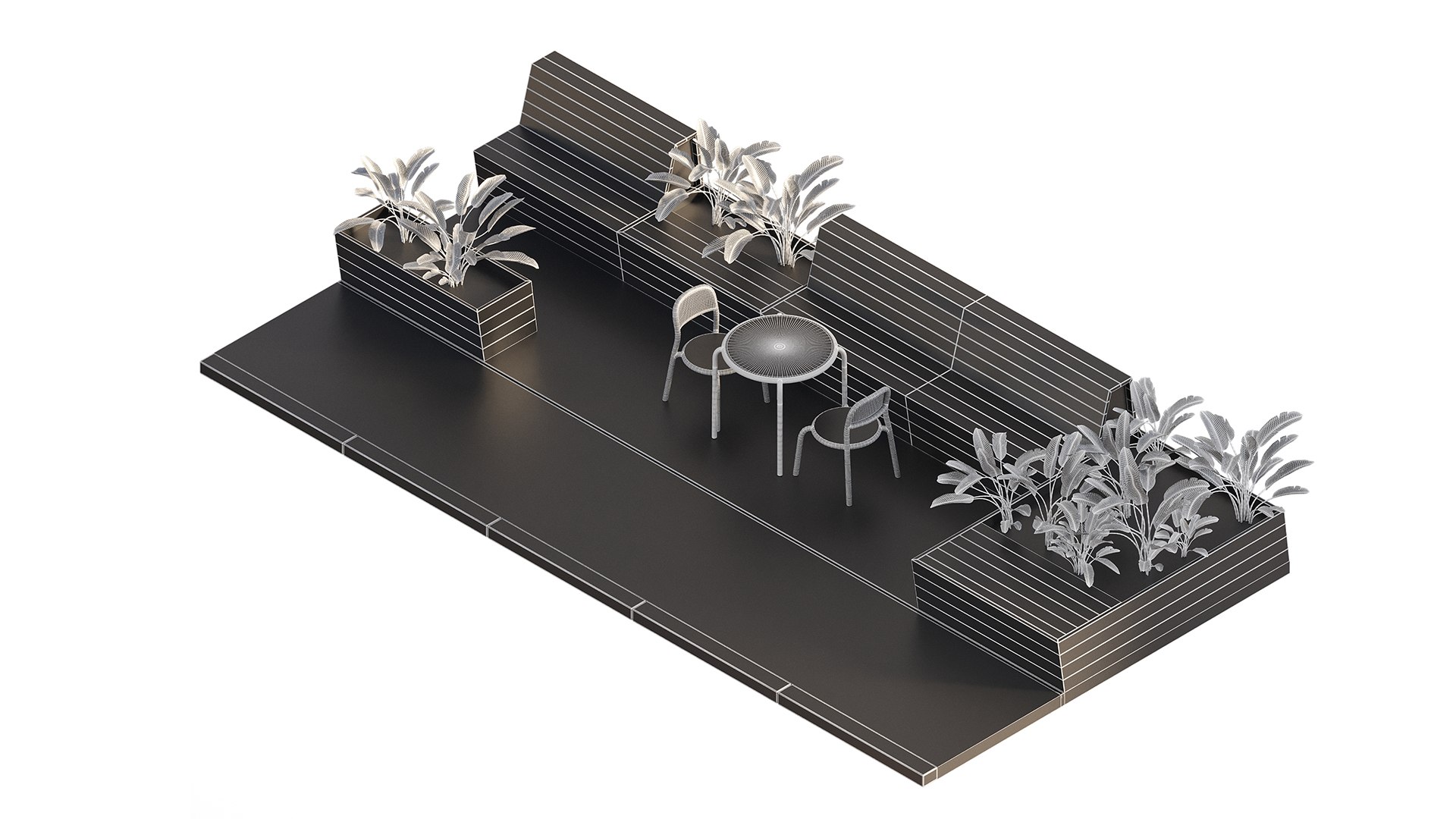 Parklet 2 3D Model - TurboSquid 2253322