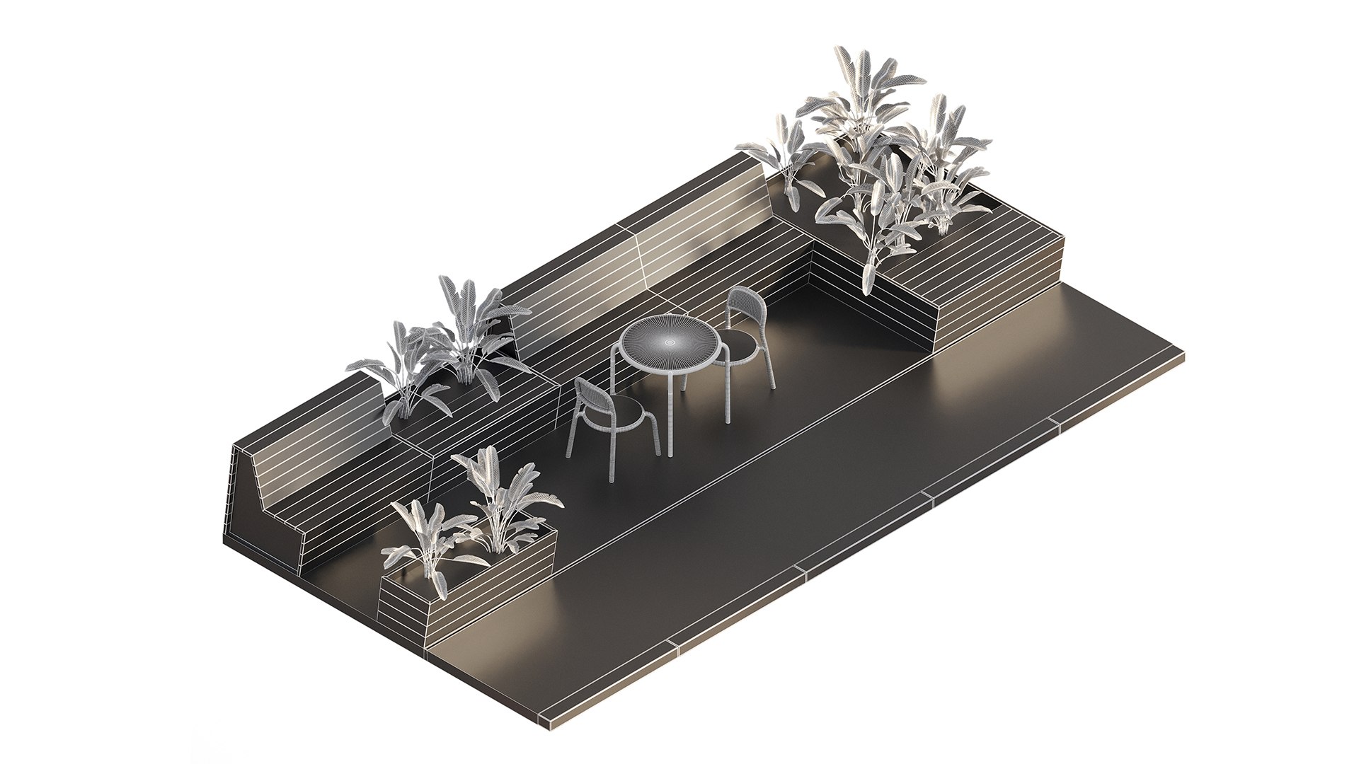 Parklet 2 3D Model - TurboSquid 2253322