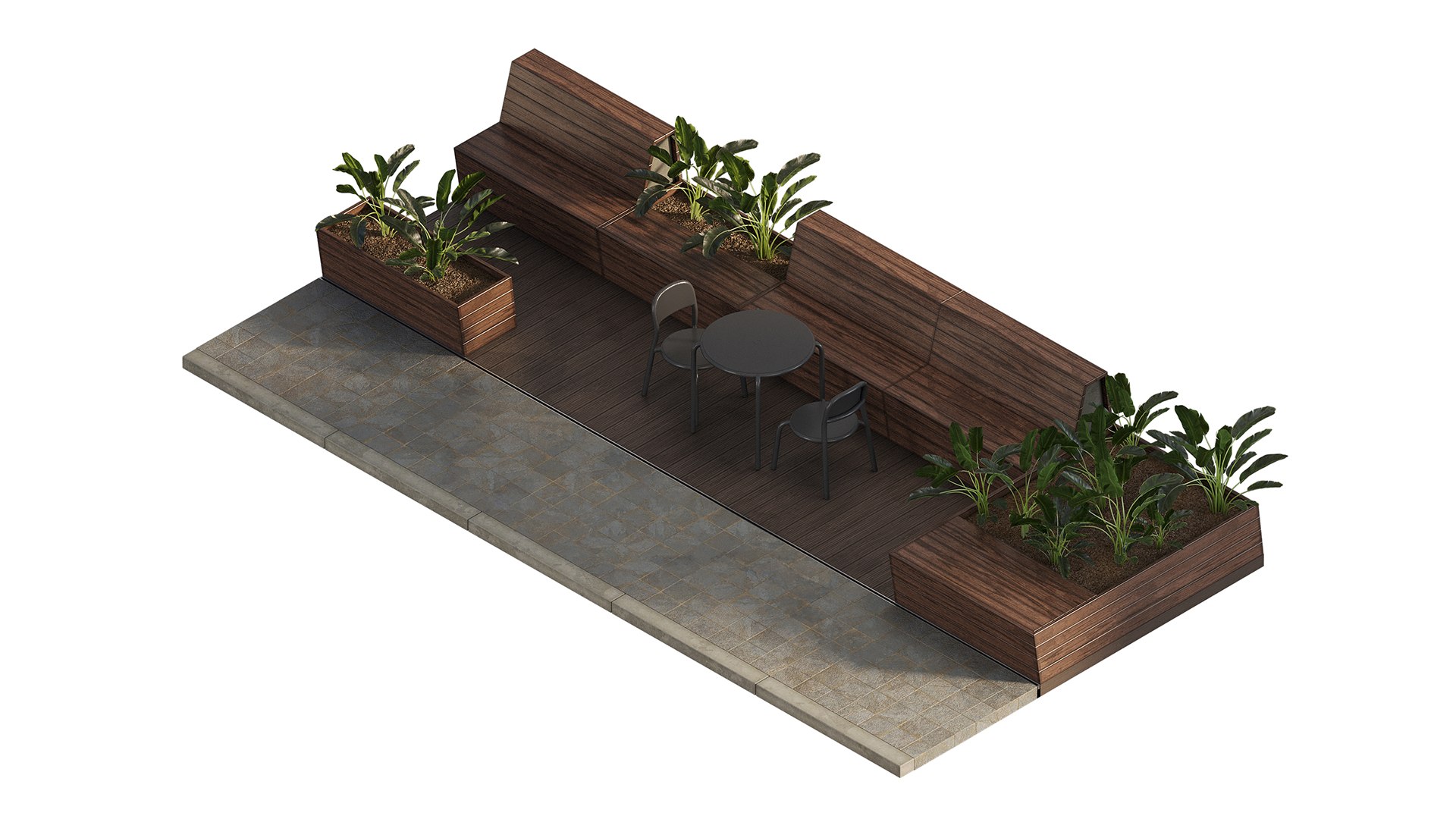 Parklet 2 3D Model - TurboSquid 2253322