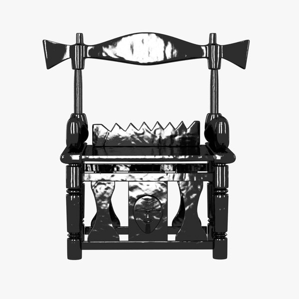 3d model chair african ethnic historic