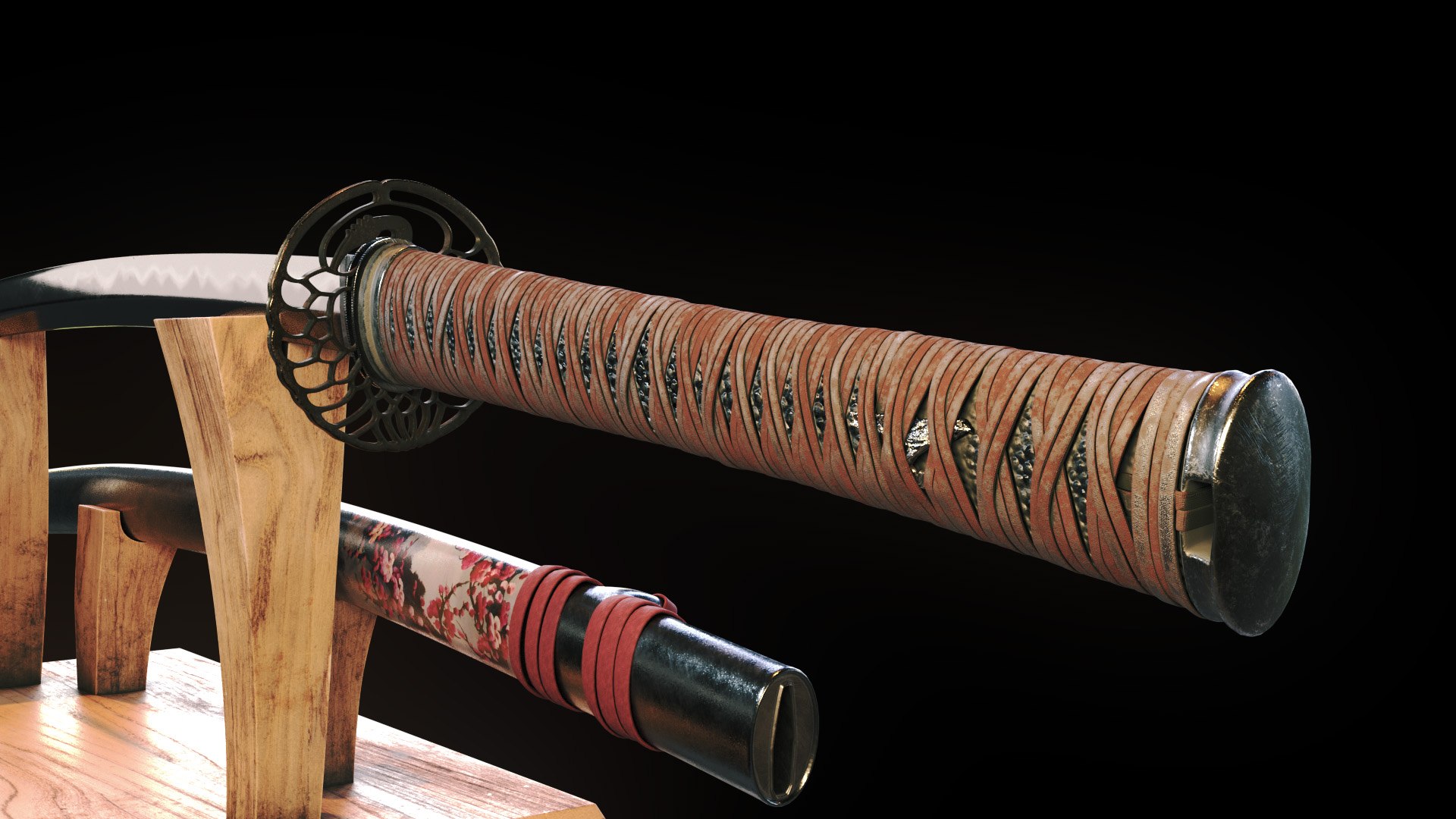 3D Model Katana Sword Large - TurboSquid 1688445