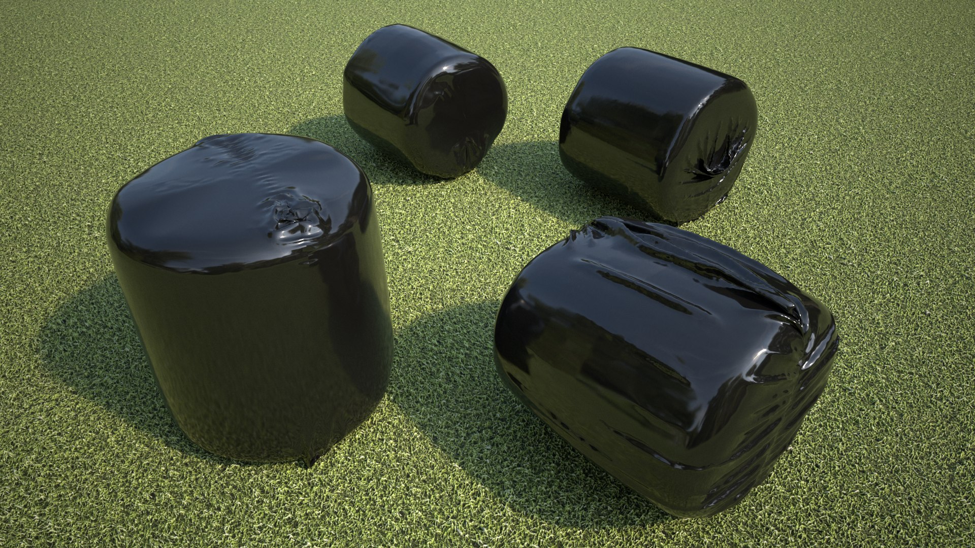 3D Wrapped Hay Bales Model - TurboSquid 1419377