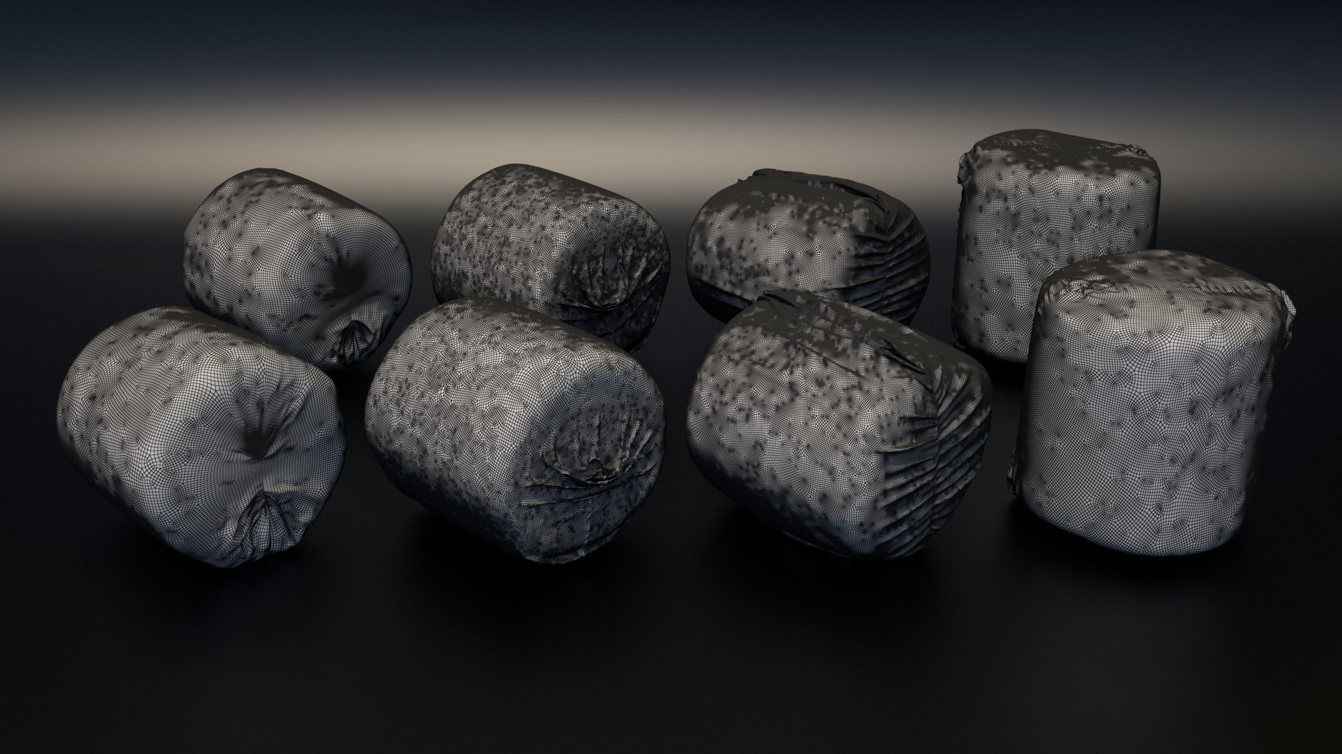 3D Wrapped Hay Bales Model - TurboSquid 1419377