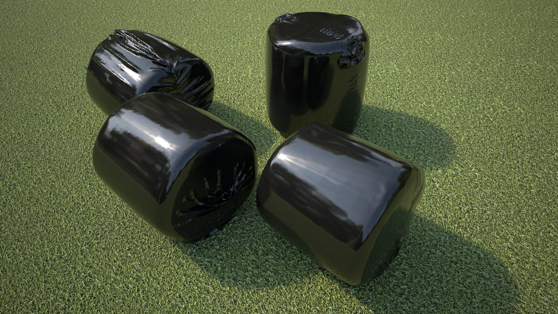3D Wrapped Hay Bales Model - TurboSquid 1419377