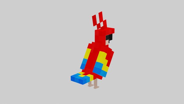 modelo 3d Minecraft Parrot - TurboSquid 2053411