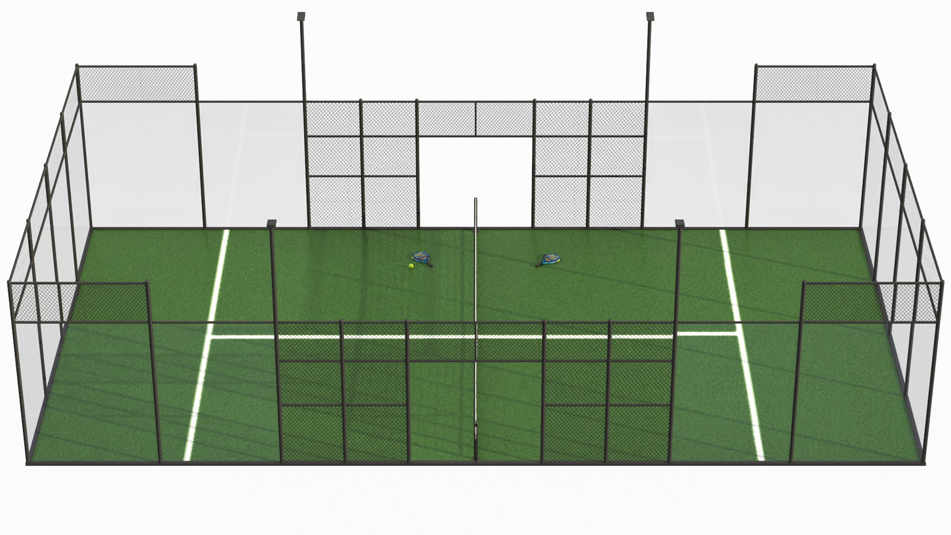 3D Padel Tennis Court 02 - TurboSquid 2052406