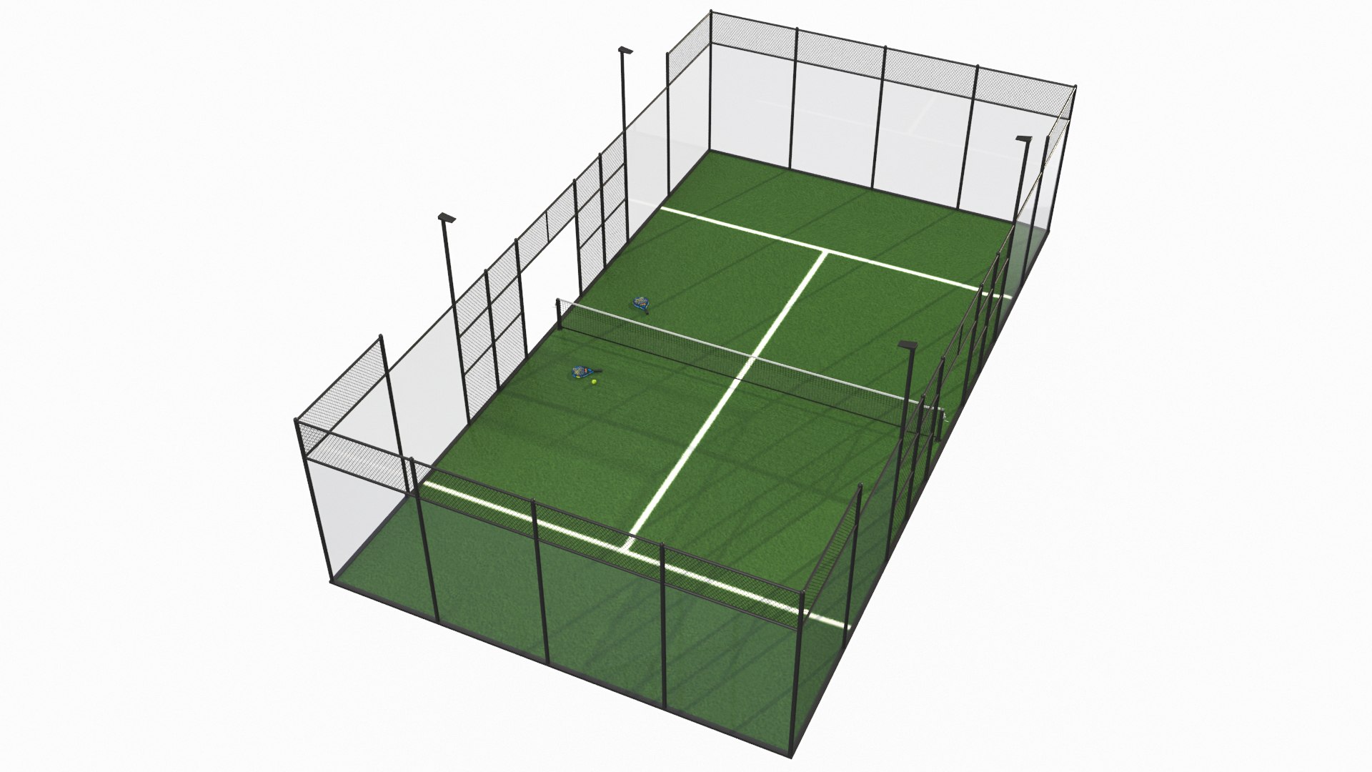 Padel Tennis Court 023D模型 - TurboSquid 2052406