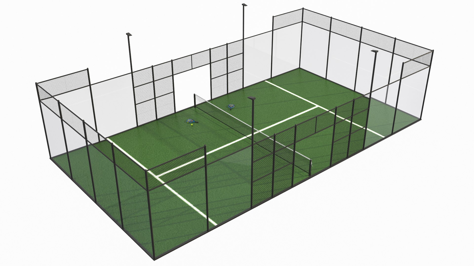3D Padel Tennis Court 02 - TurboSquid 2052406