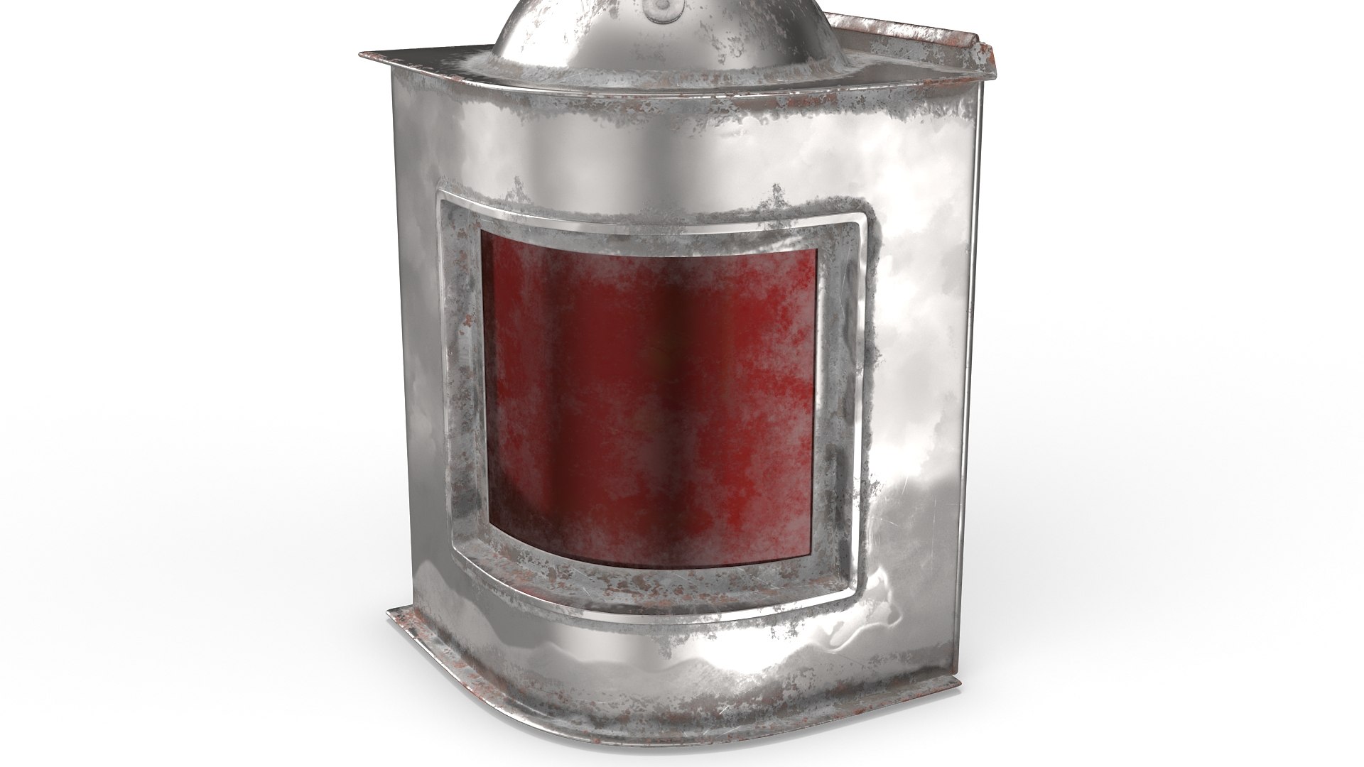 Antique Silver Ship Lantern With Red Glass Old 3D Model - TurboSquid ...