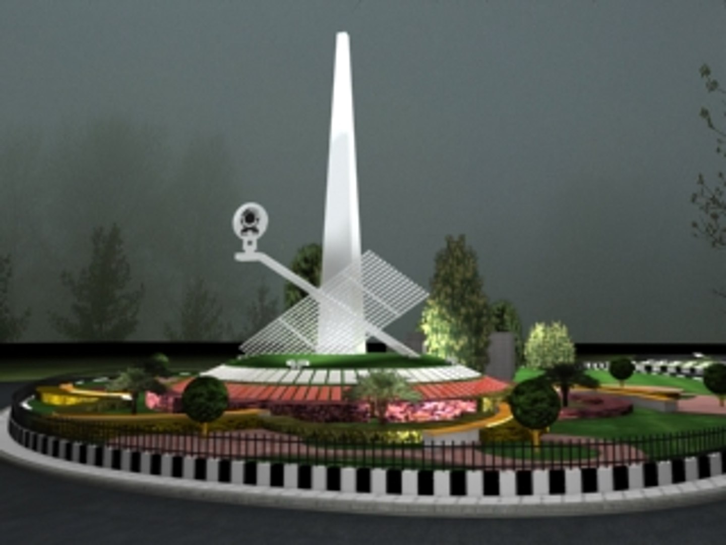 3d traffic island