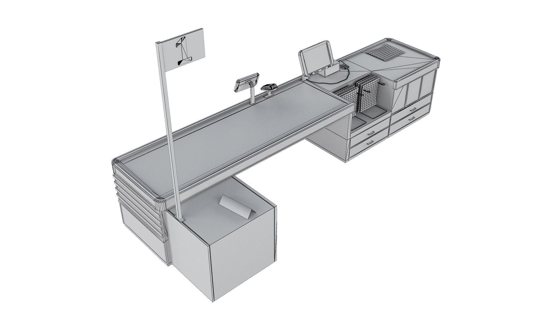 Cash Cashier 3D Model - TurboSquid 1573181