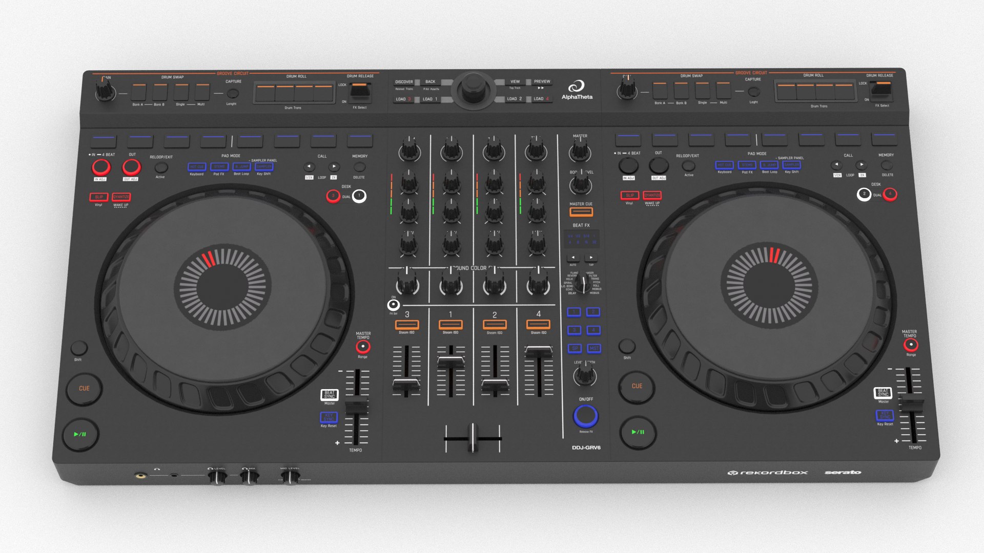 Pioneer DDJ GRV6 4-channel Performance DJ Controller 3D Model ...