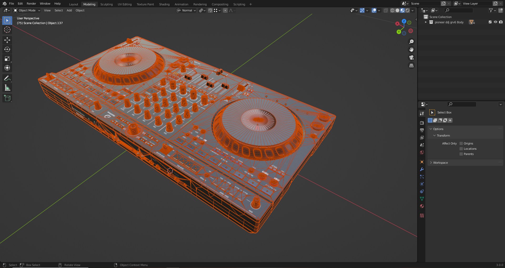 Pioneer DDJ GRV6 4-channel Performance DJ Controller 3D Model ...