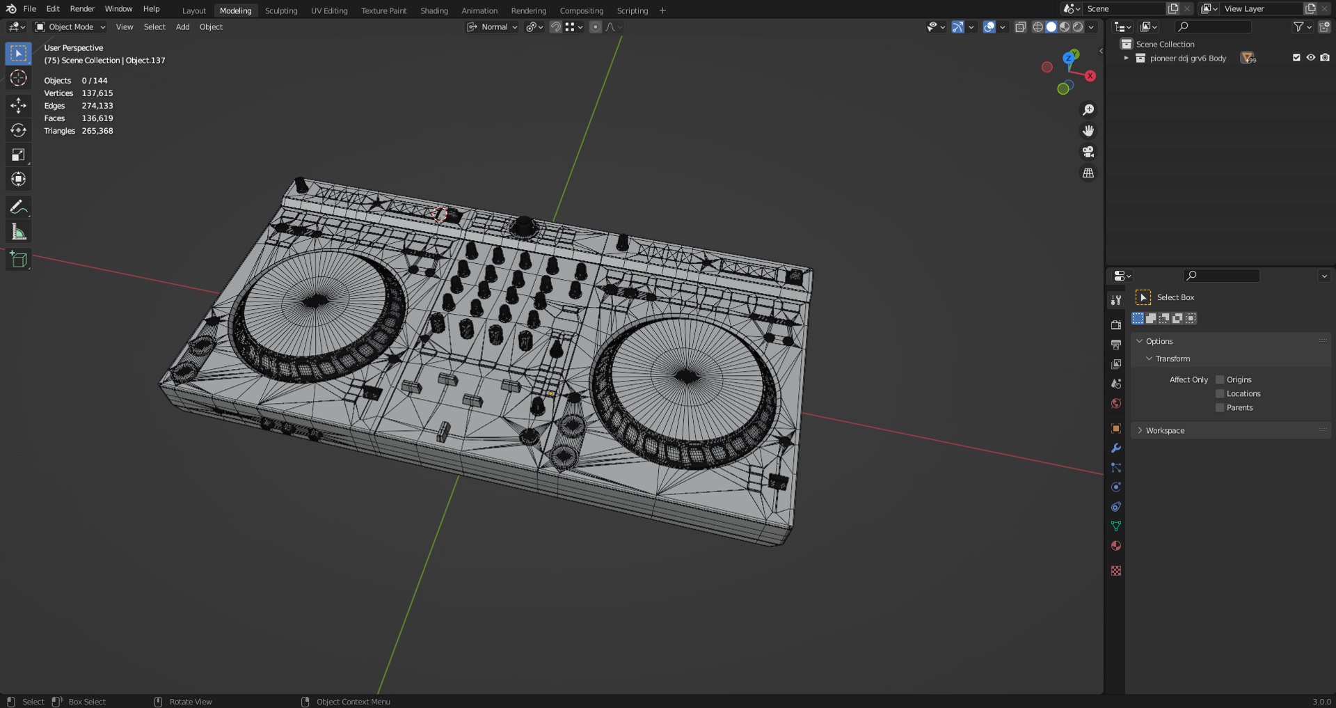 Pioneer DDJ GRV6 4-channel Performance DJ Controller 3D Model ...