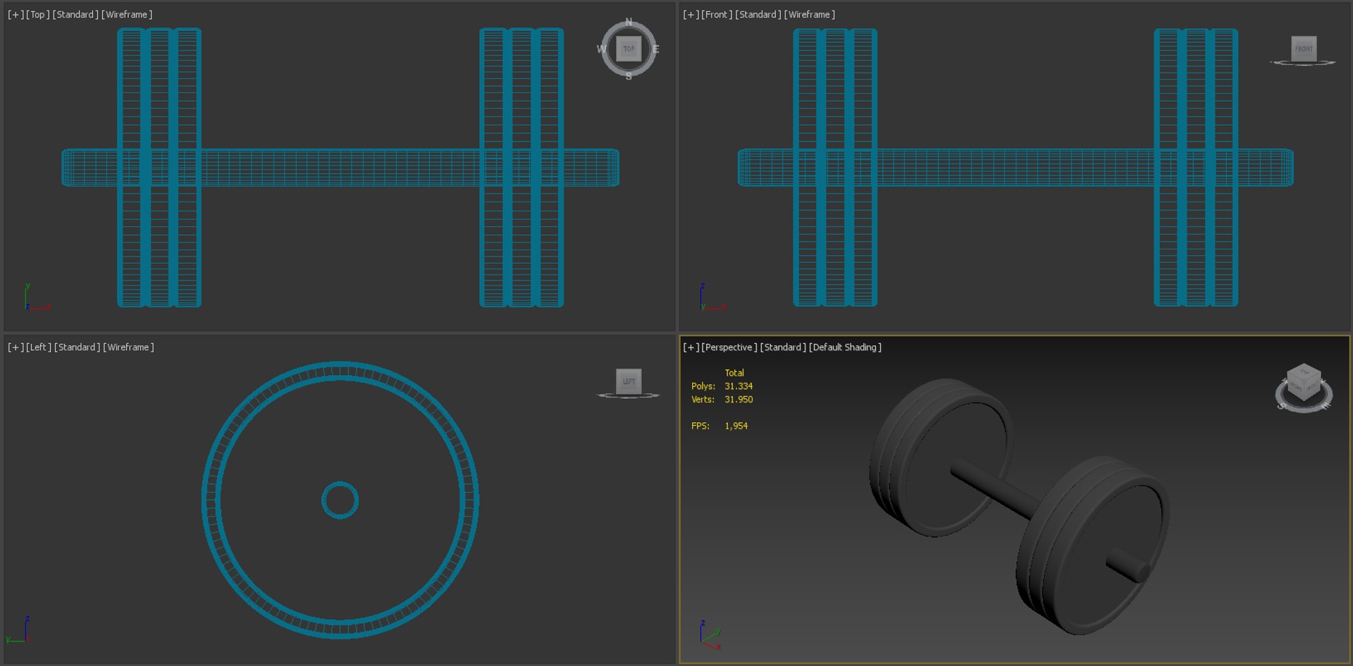 Dumbbell Model For Athletes And Artists 3D Model - TurboSquid 2167524