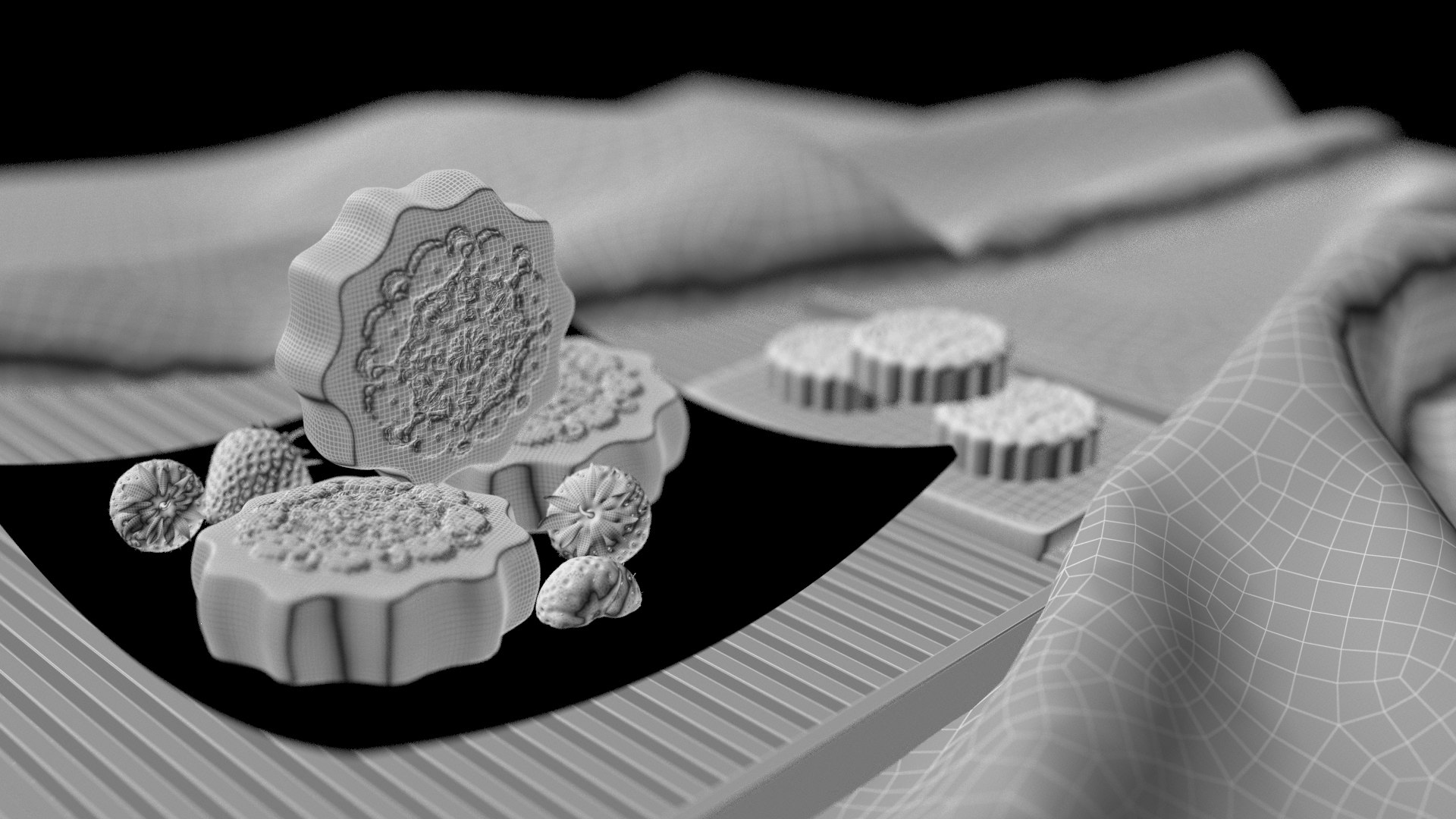 3D Model Chinese Moon Cake - TurboSquid 2102839