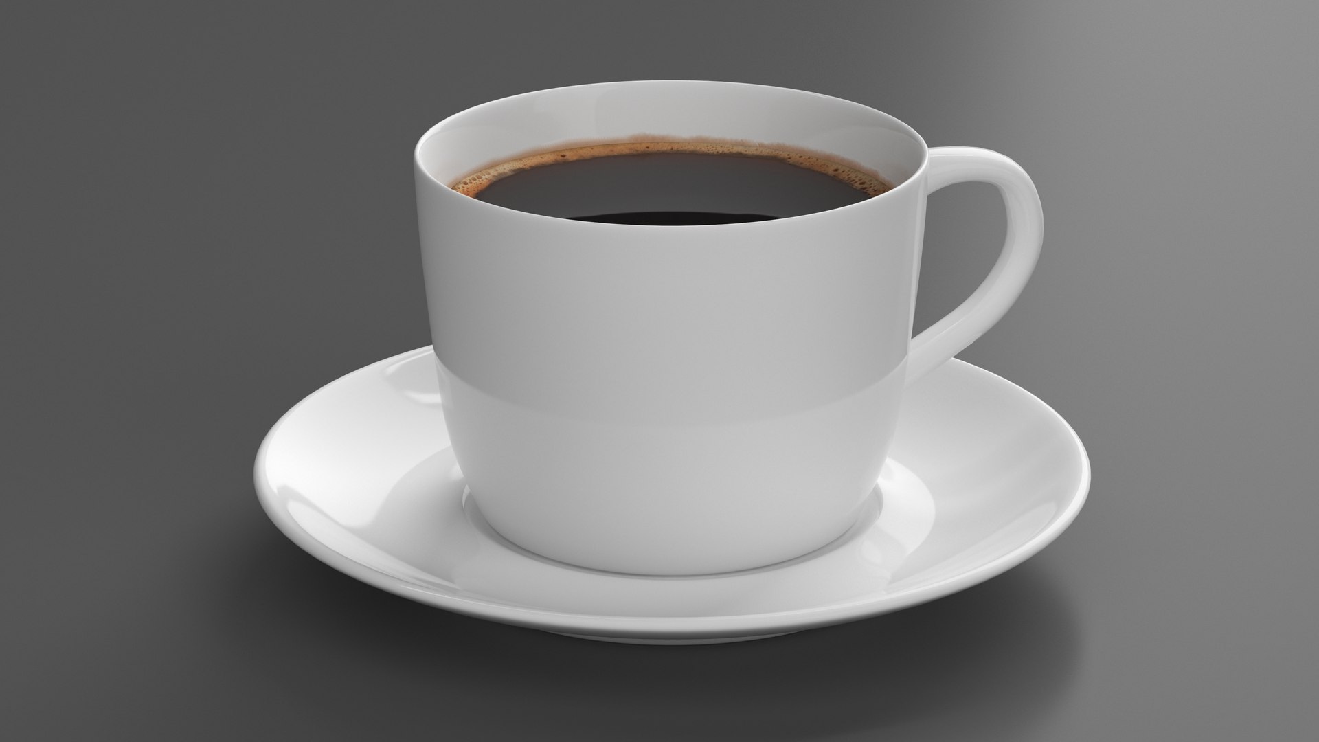 3D Model Coffee Cup On Saucer - TurboSquid 2292197