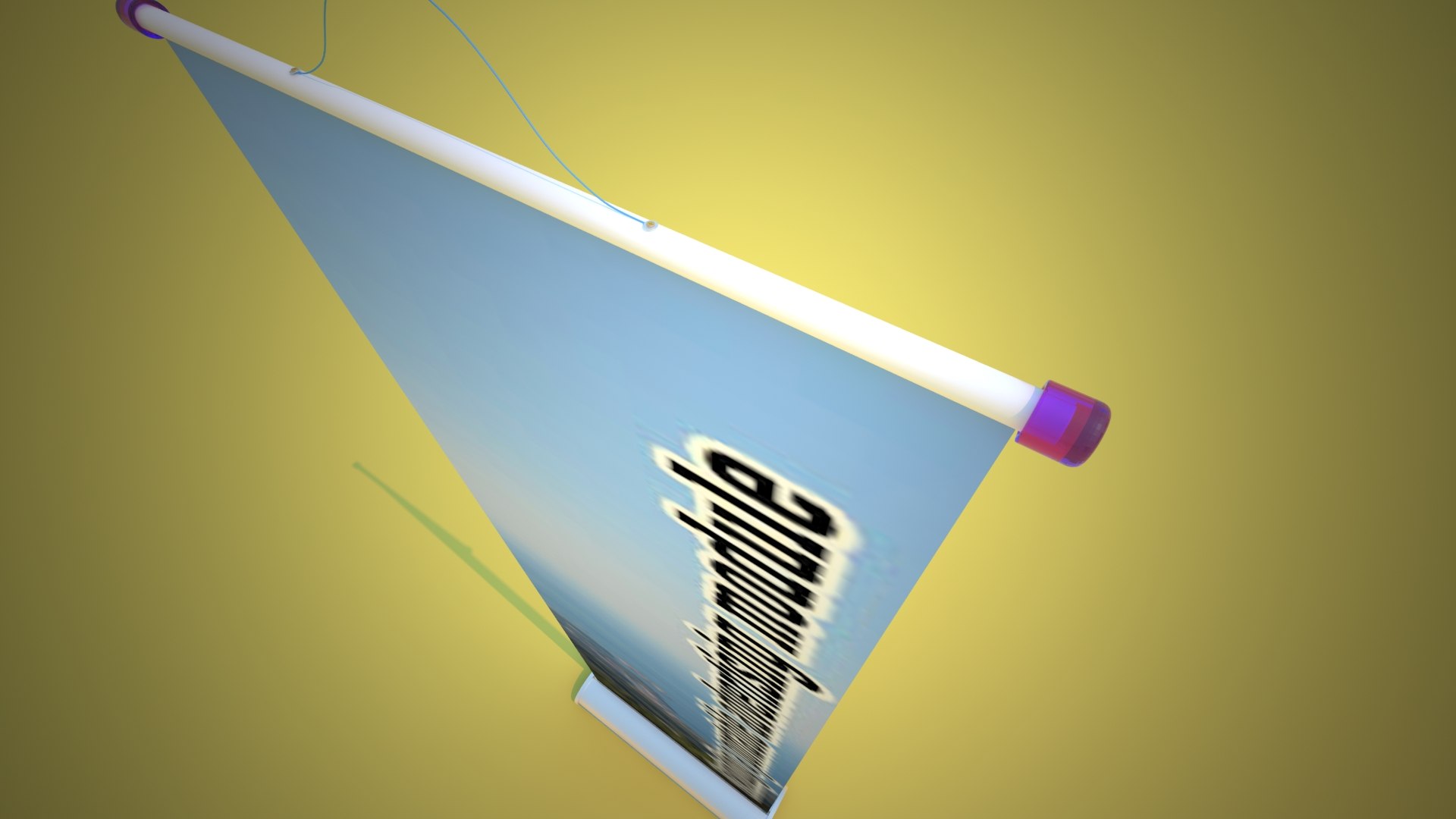 Stand Unwinding Portable Advertising 3d Model